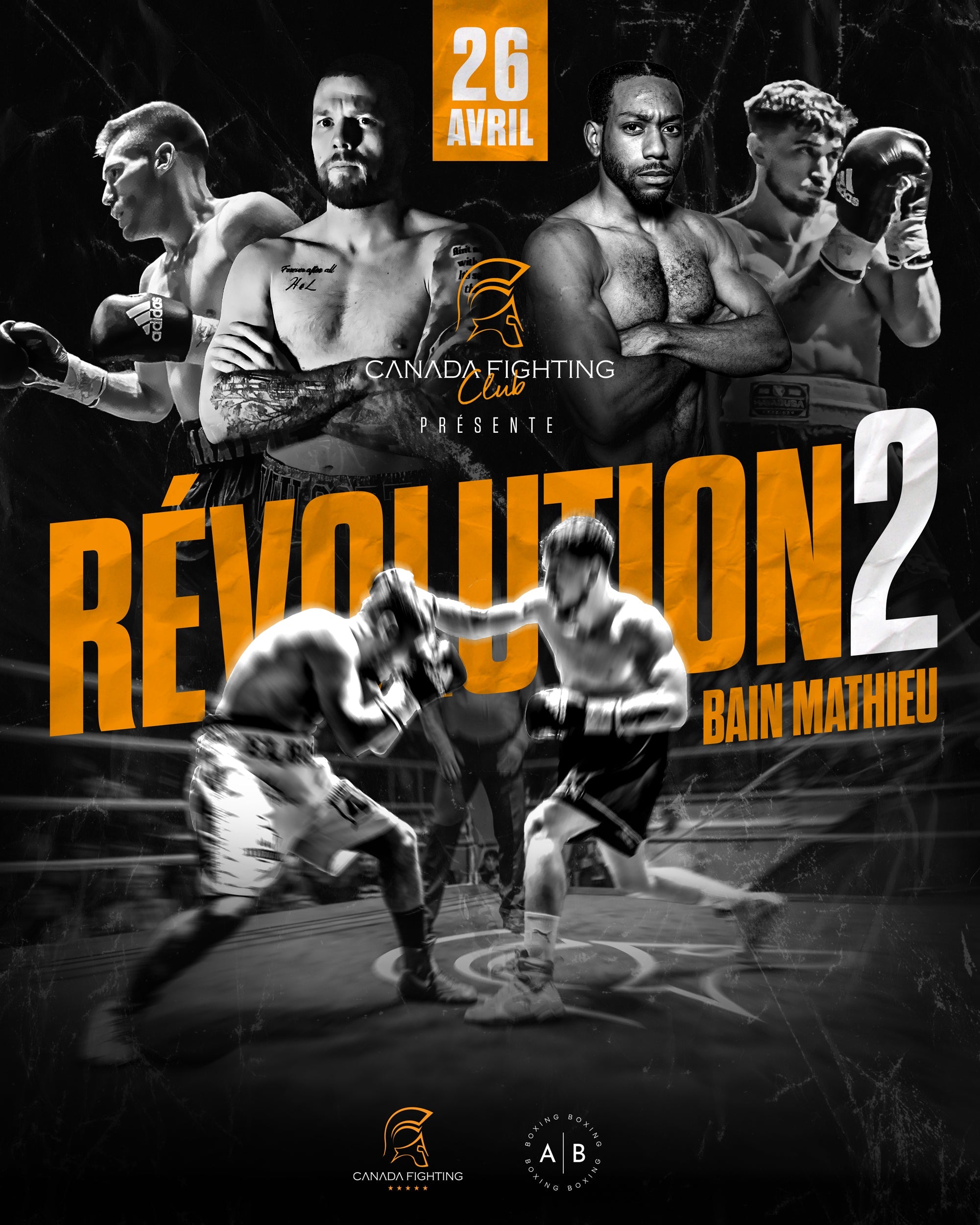 Revolution 2 Boxing Gala at Bain Mathieu presented by Canada Fighting